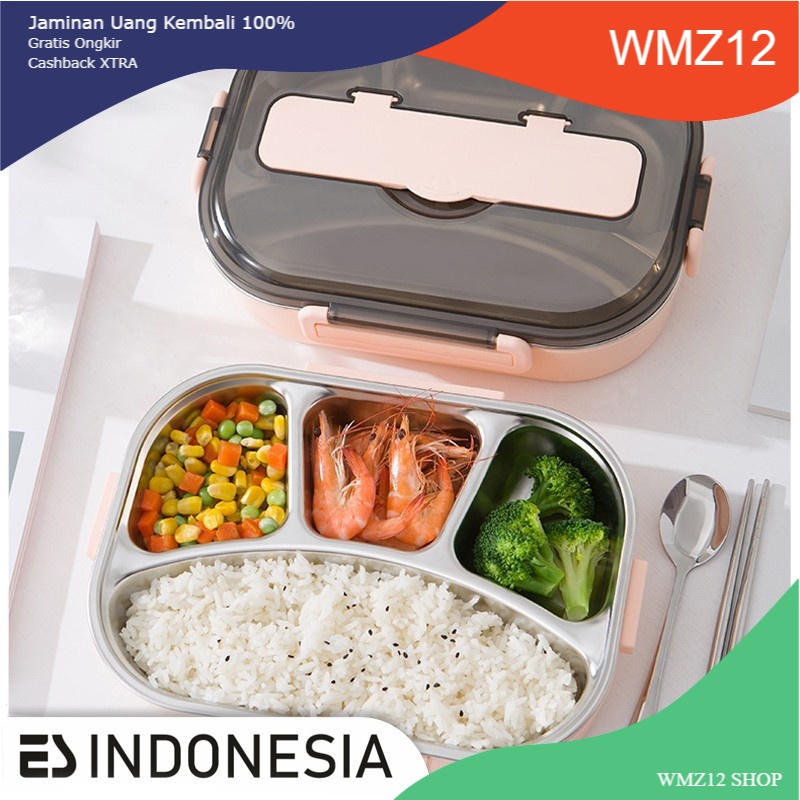 Jual ES Kotak Makan Stainless Steel 304 Tahan Suhu Tempat Lunch Box ...