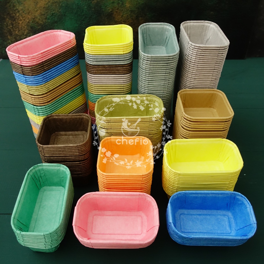 Jual Chefio Paper Cup Cupcake Case Persegi Kotak Kertas Muffin Roti Kue ...