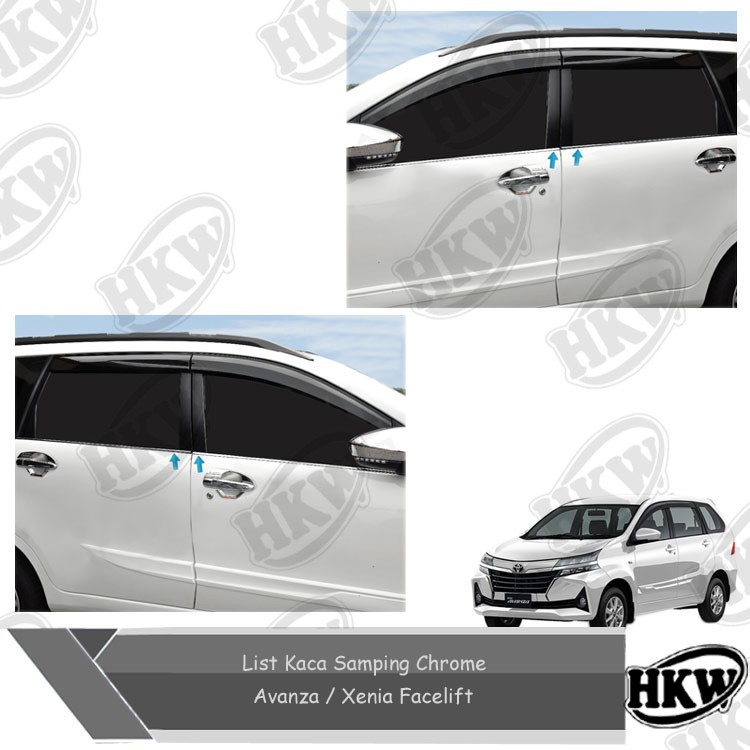 Jual List Kaca Samping Side Window Trom Chrome Plastik Abs Mobil Avanza ...