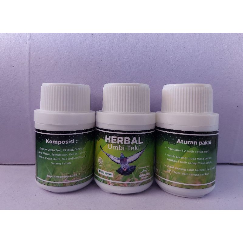 Jual jamu merpati herbal umbi teki isi 150 butir | Shopee Indonesia