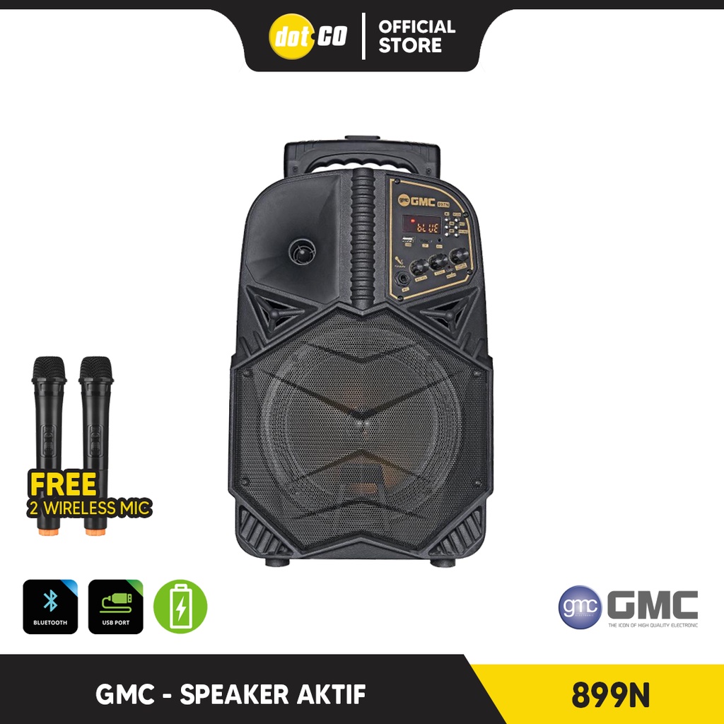 Jual SPEAKER GMC 899N MULTIMEDIA BLUETOOTH + FREE WIRELESS MIC ...