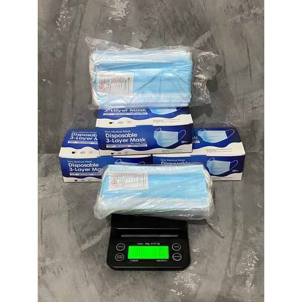 Jual Masker Disposable Mask Murah & Tebal 3 Ply Earloop - Biru - 1 Box ...