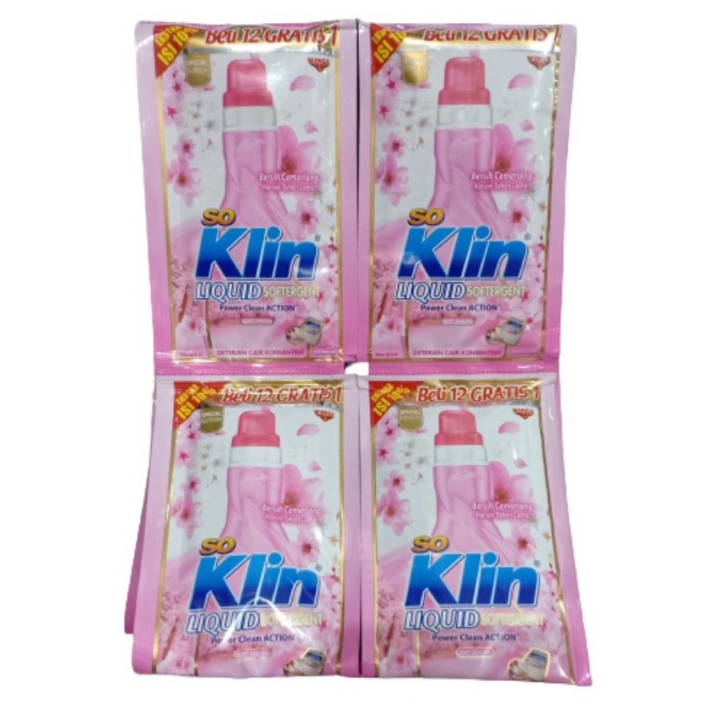 Jual So Klin Liquid Detergent Renteng Pack (Isi 24sachet @22ml) [1KG ...