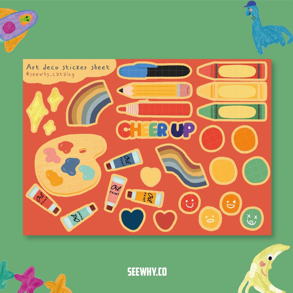 Jual Art deco sticker sheet (Mini pack A6) | Shopee Indonesia