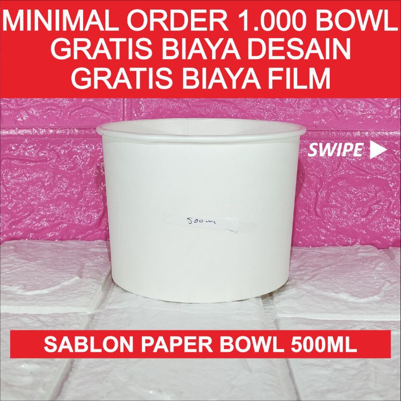 Jual Jasa Sablon Paper Bowl 500 Ml | Shopee Indonesia