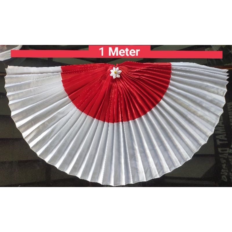 Jual bendera merah putih indonesia setengah lingkaran kipas rontek ...