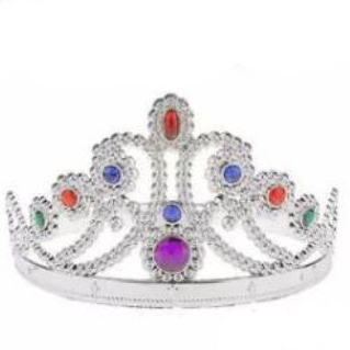 Jual 1pc topi mahkota CROWN plastik gold silver KING QUEEN quen ...