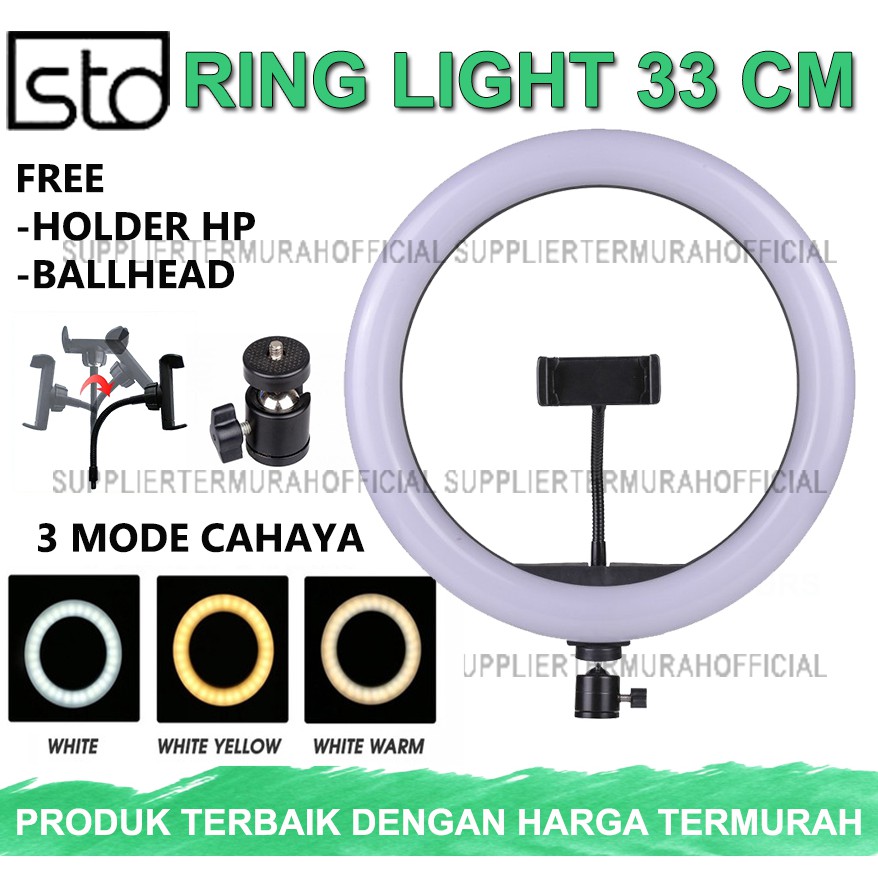 Jual Ring Light LED 33CM - Lampu 33 cm Make Up Lampu Ringlight Vlogger ...
