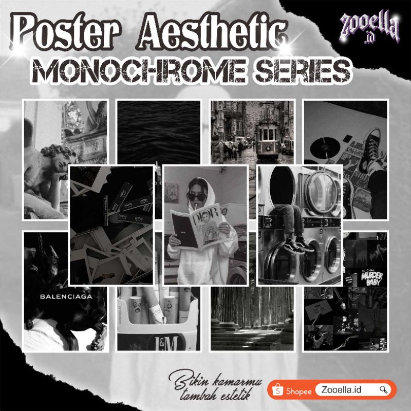 Jual POSTER AESTHTIC BLACK AND WHITE / POSTER HITAM PUTIH / POSTER ...