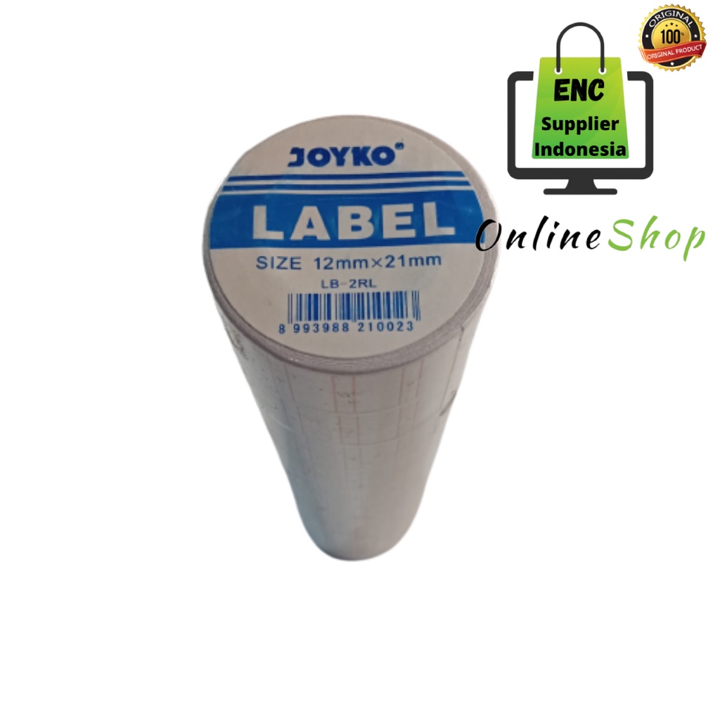 Jual joyko 10 buah label harga 1 baris joyko LB-2R 12MM X 21MM label ...