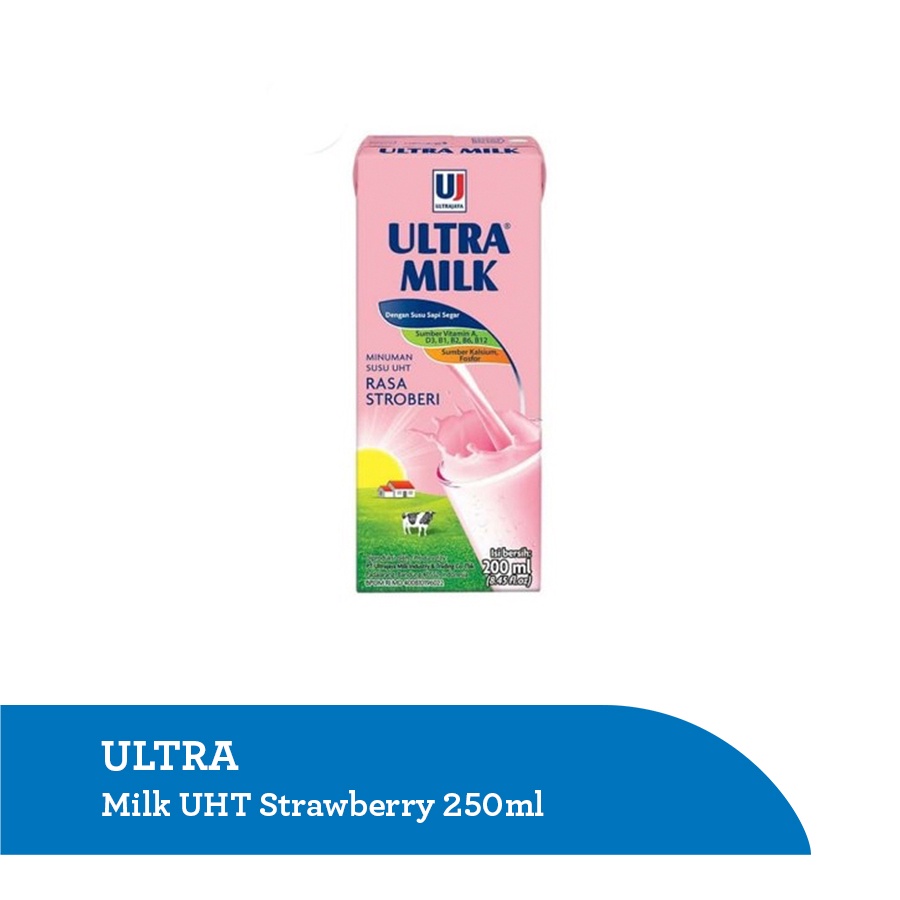 Jual Ultra Milk UHT Stroberi 200 ml | Shopee Indonesia