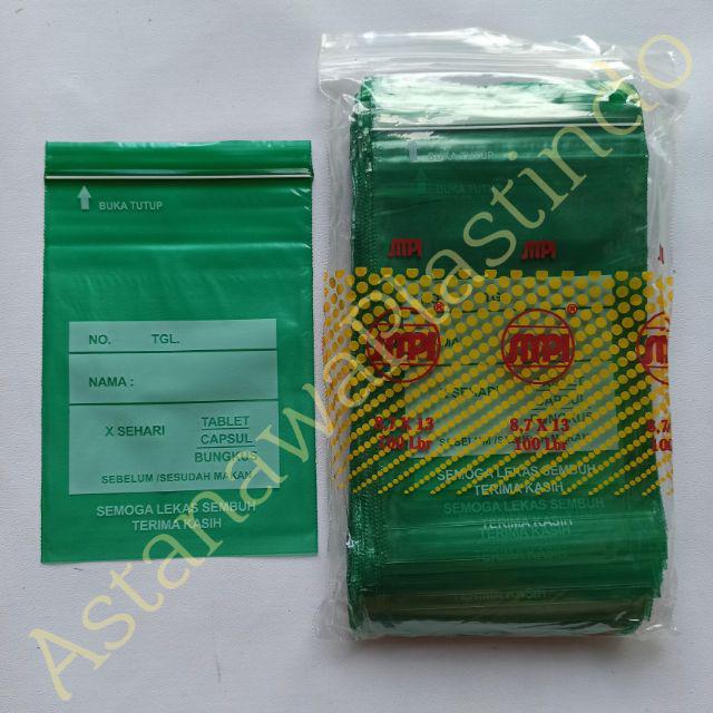 Jual Plastik klip obat 8,7x13 100 pcs 8,7 X 13 CM SMPI zipplock 13x8,7 ...