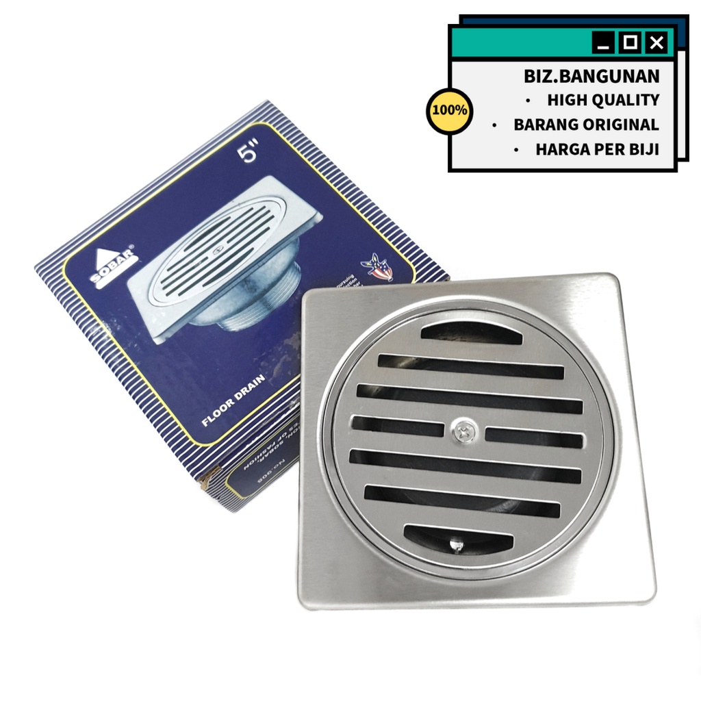 Jual SARINGAN GOT SOBAR STAINLESS MODEL TOTO - FLOOR DRAIN KAMAR MANDI | Shopee Indonesia