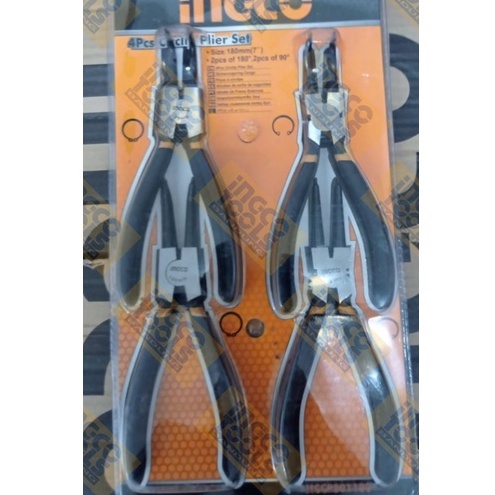 Jual Tang Snap Ring Snap Ring Circlip Plier 7 inch Set INGCO HCCPS01180 ...