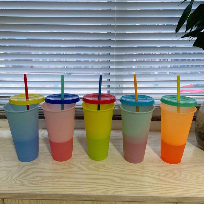 Jual tumblr tumbler berubah warna 1 set isi 5 reusable changing color ...