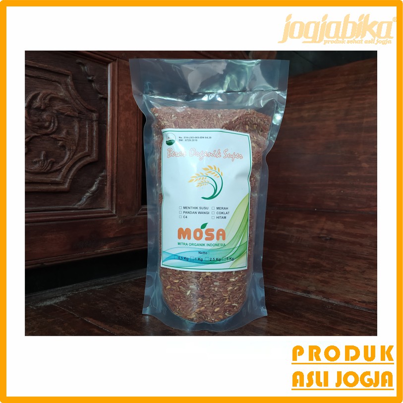 Jual Beras Merah Wangi Organik Asli Jogja Mosa 1 Kg | Shopee Indonesia