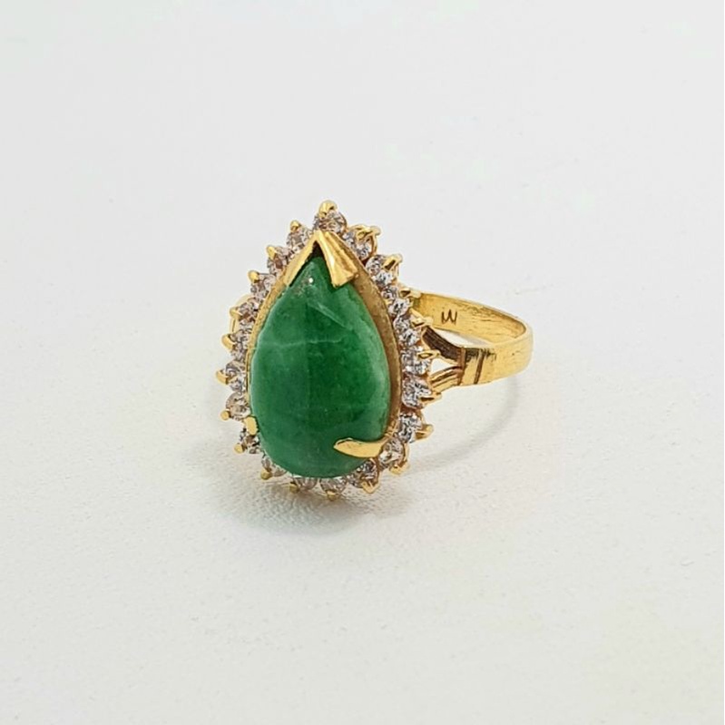 Jual Cincin Emas Muda Labu Batu Hijau 3 Gram | Shopee Indonesia