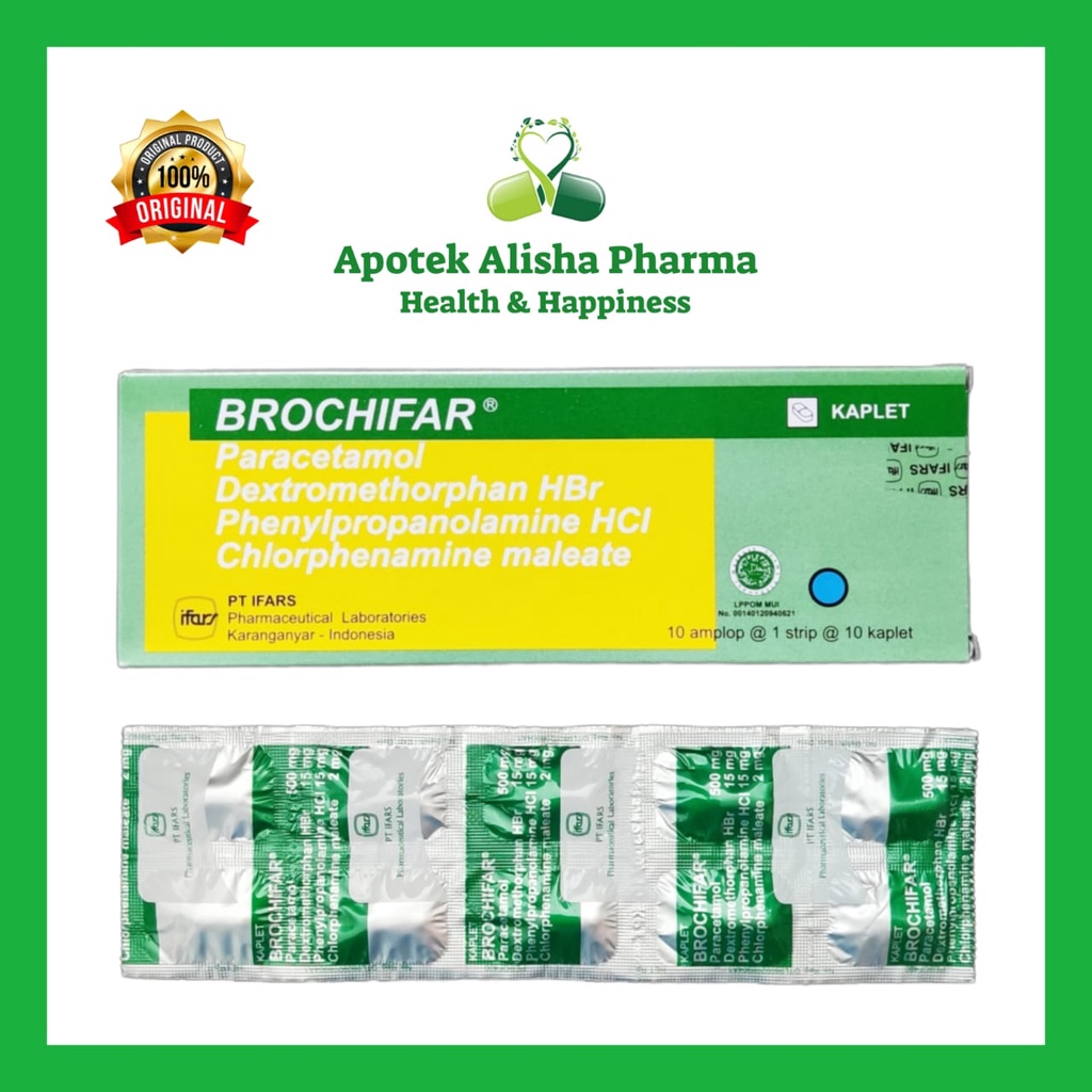 Jual Brochifar Tablet - Brochipar Obat Batuk / Flu Pilek / Panas Demam ...