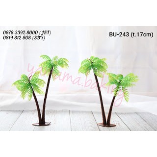 Jual BU-0243 topper pohon kelapa rumput bunga daun tanaman plastik ...