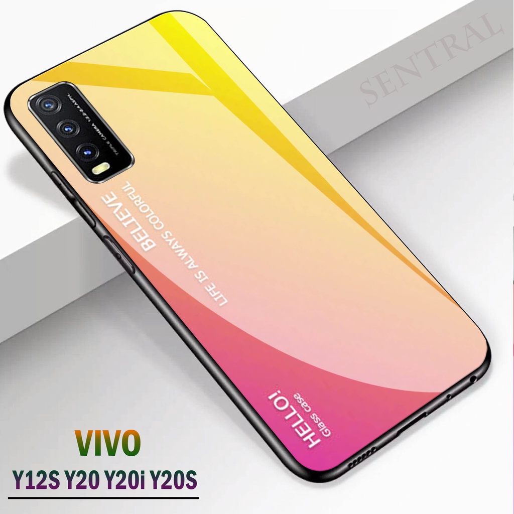 Jual Softcase Glass Kaca VIVO Y12S Y20 Y20i Y20S - Casing Hp VIVO Y12S ...