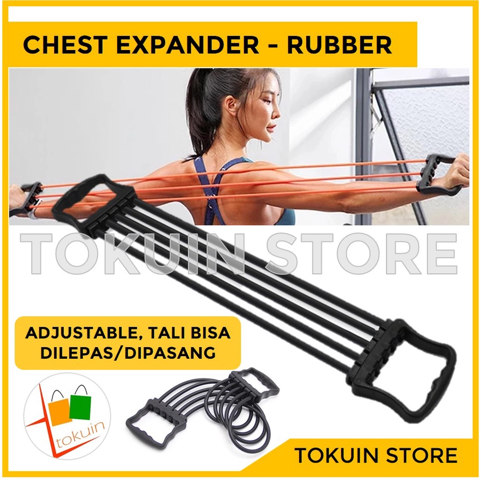 Jual Chest Expander Rubber Alat Olahraga Latihan Otot Dada Pull Gym ...
