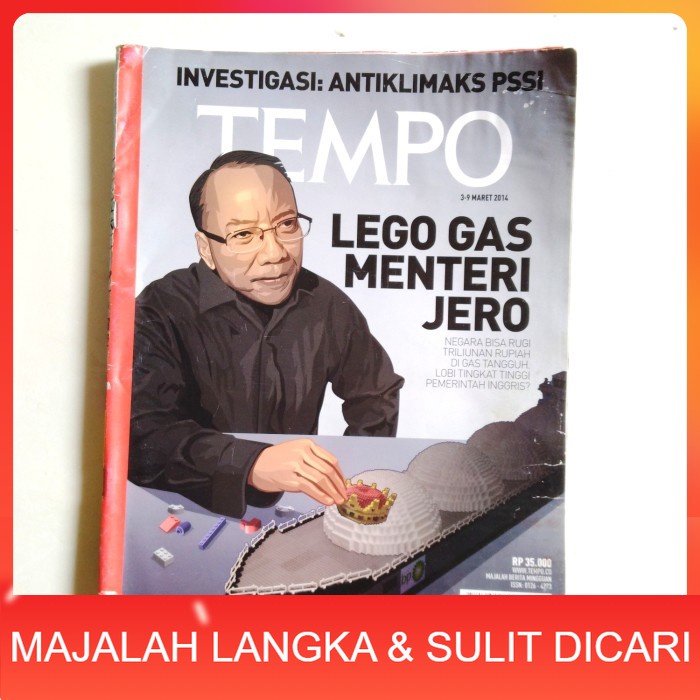 Jual Majalah TEMPO No.1 Mar 2014 Cover LEGO GAS MENTERI JERO Langka ...