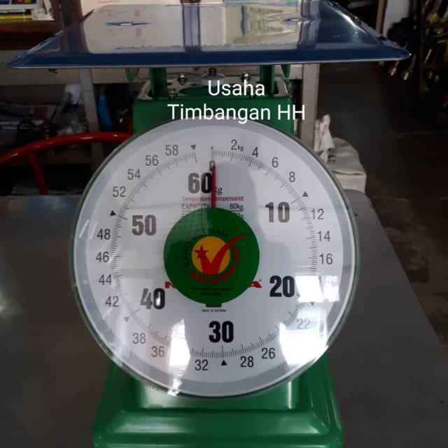 Jual Timbangan duduk/pegas jarum 60kg merek Nhonhoa Vietnam Hijau Nhon Hoa 60 kg | Shopee Indonesia