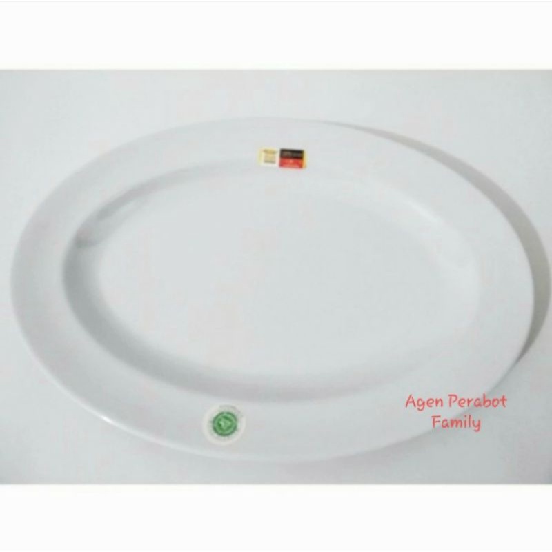 Jual Piring Oval Dragon 12" | Piring Putih Oval Besar Melamin Sayur ...