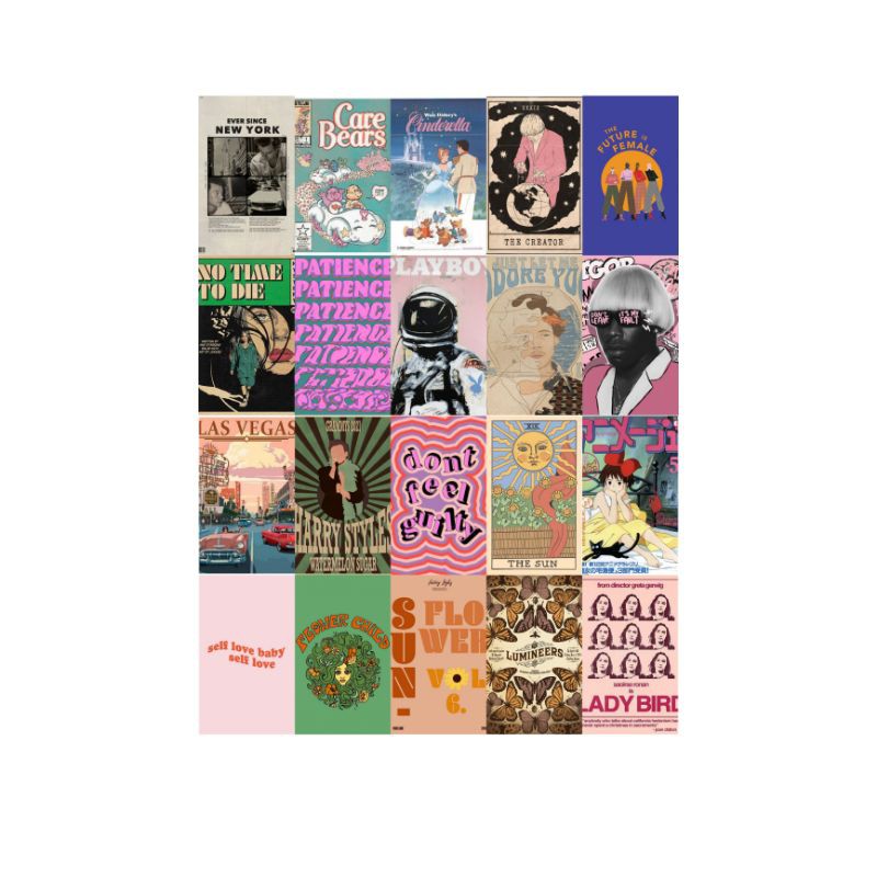 Jual Poster dinding aesthetic isi 20 pcs/ poster kamar / poster tumblr ...