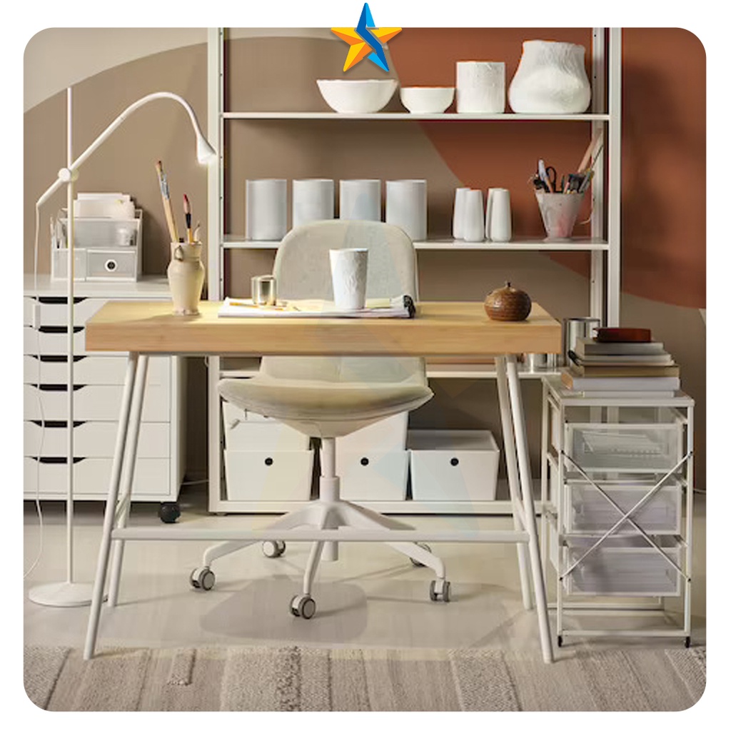 IKEA top LILL SEN Desk Bamboo Workspaces