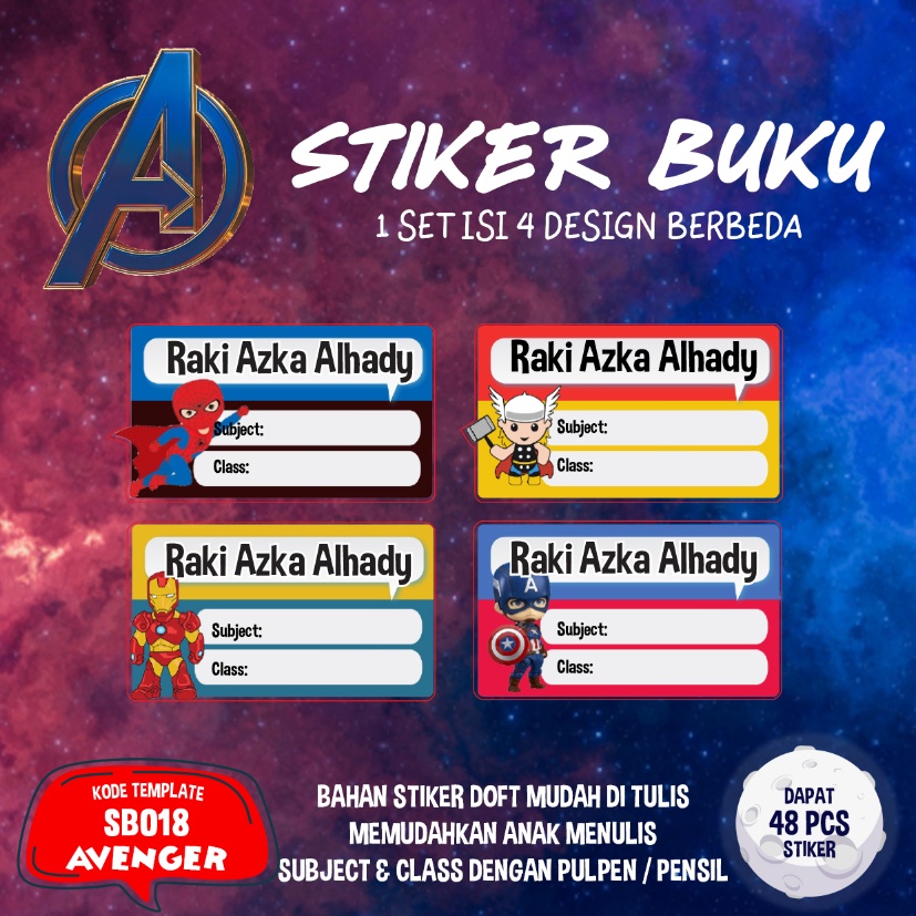 Jual STIKER LABEL BUKU / LABEL BUKU / LABEL NAMA / STIKER NAMA / STIKER ...