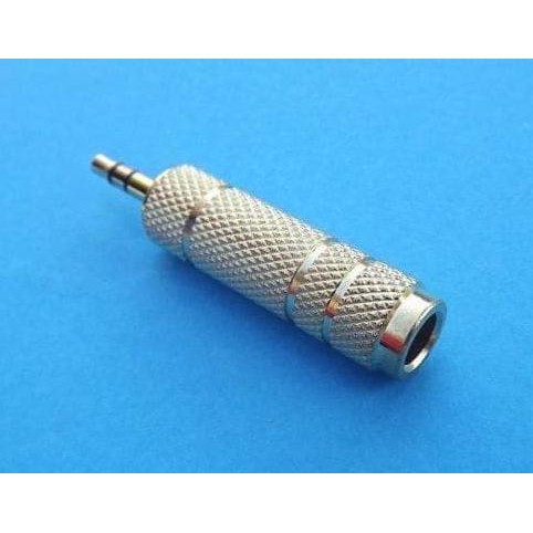 Jual Ini Jack Connector Mic Silver/Toa 6.5 Mm To Jack Stereo 3.5 Mm ...
