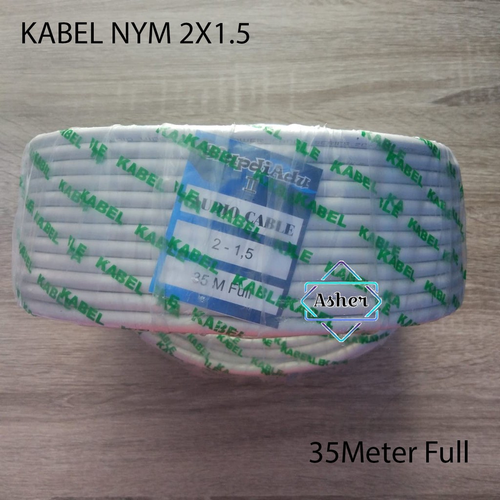 Jual KABEL NYM 2x1.5 mm PUTIH CABLE LISTRIK KAWAT ISI 2 JALUR 35 METER ...