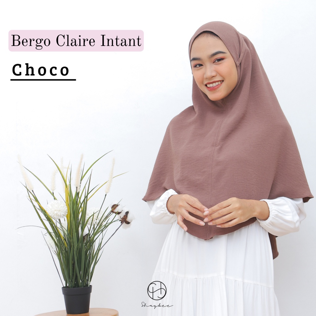 Jual Shaybee Bergo Claire Instant | Bergo Bahan Rayon Crinkle | Airflow Premium - Bergo Instant ...