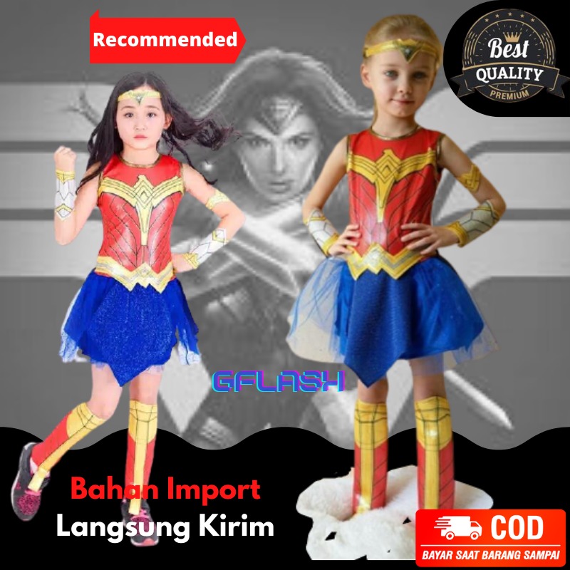 Jual Kostum Anak Impor Baju Superhero Perempuan Karakter Costume ...