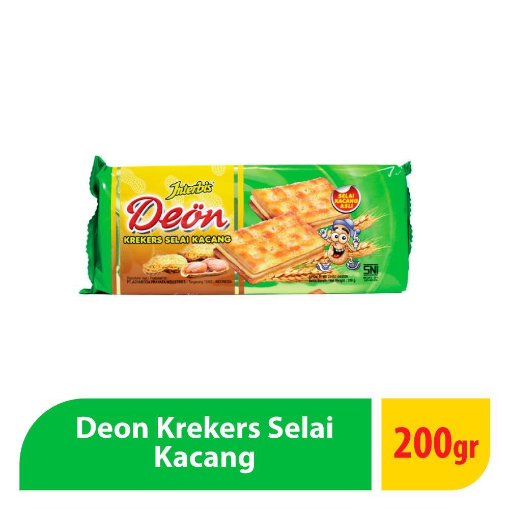 Jual Interbis Deon Selai Kacang 200gr barcode 8886052885282 biskuit ...