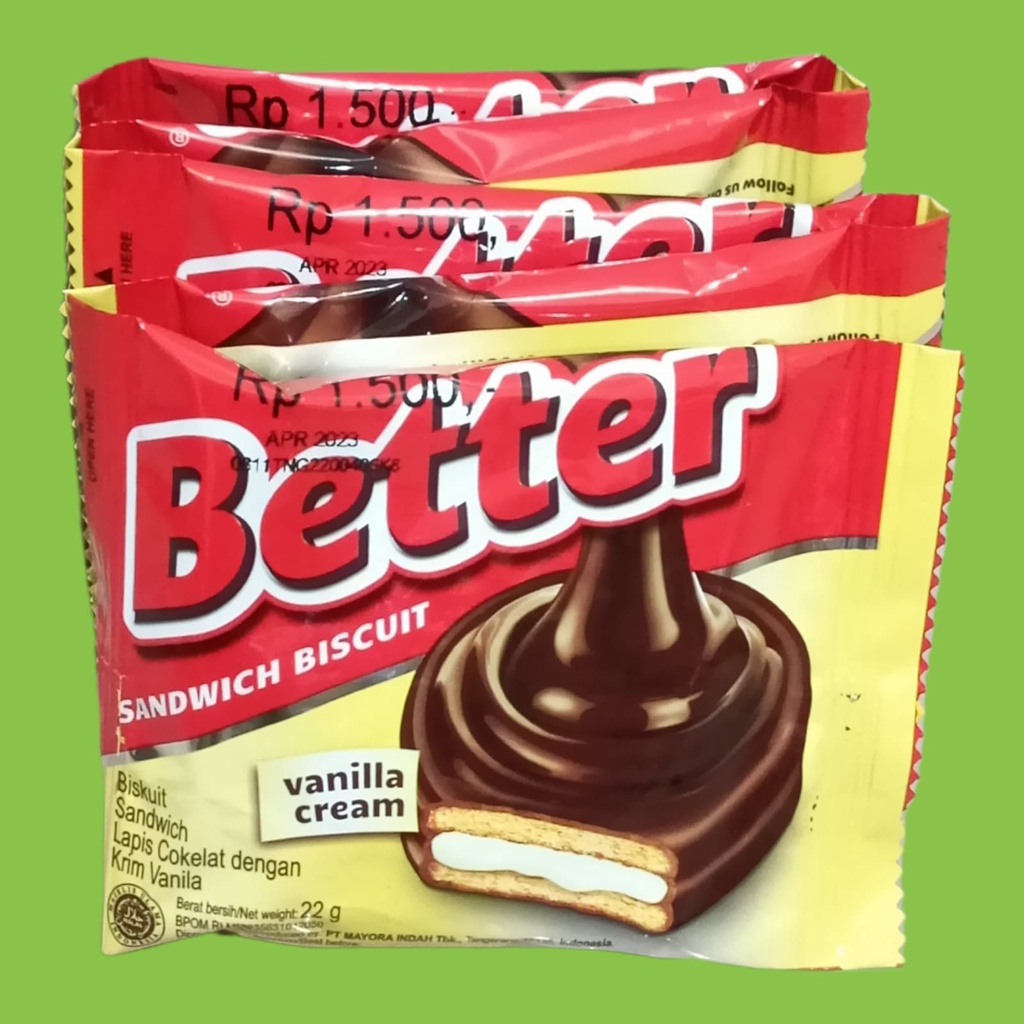 Jual Roma Better Sandwich Vanila Biscuit 22 gram (10 pcs/pack) | Shopee ...
