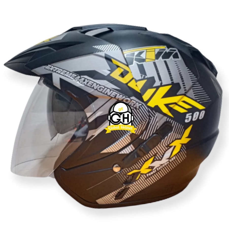 Jual Helm Motor Sni Bxp Original 2 Kaca Double Visor Duke Kuning Ds
