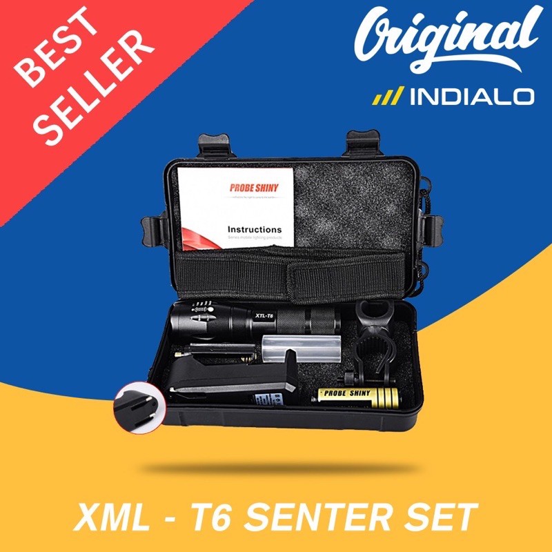 Jual Paket Senter taff-LED E17 LED Tactical XML - T6 8000 Lumens ...