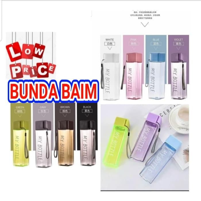 Jual BOTOL AIR MINUM KOTAK MBK99 / MY BOTTLE WARNA SEGI TERMOS AIR SB ...