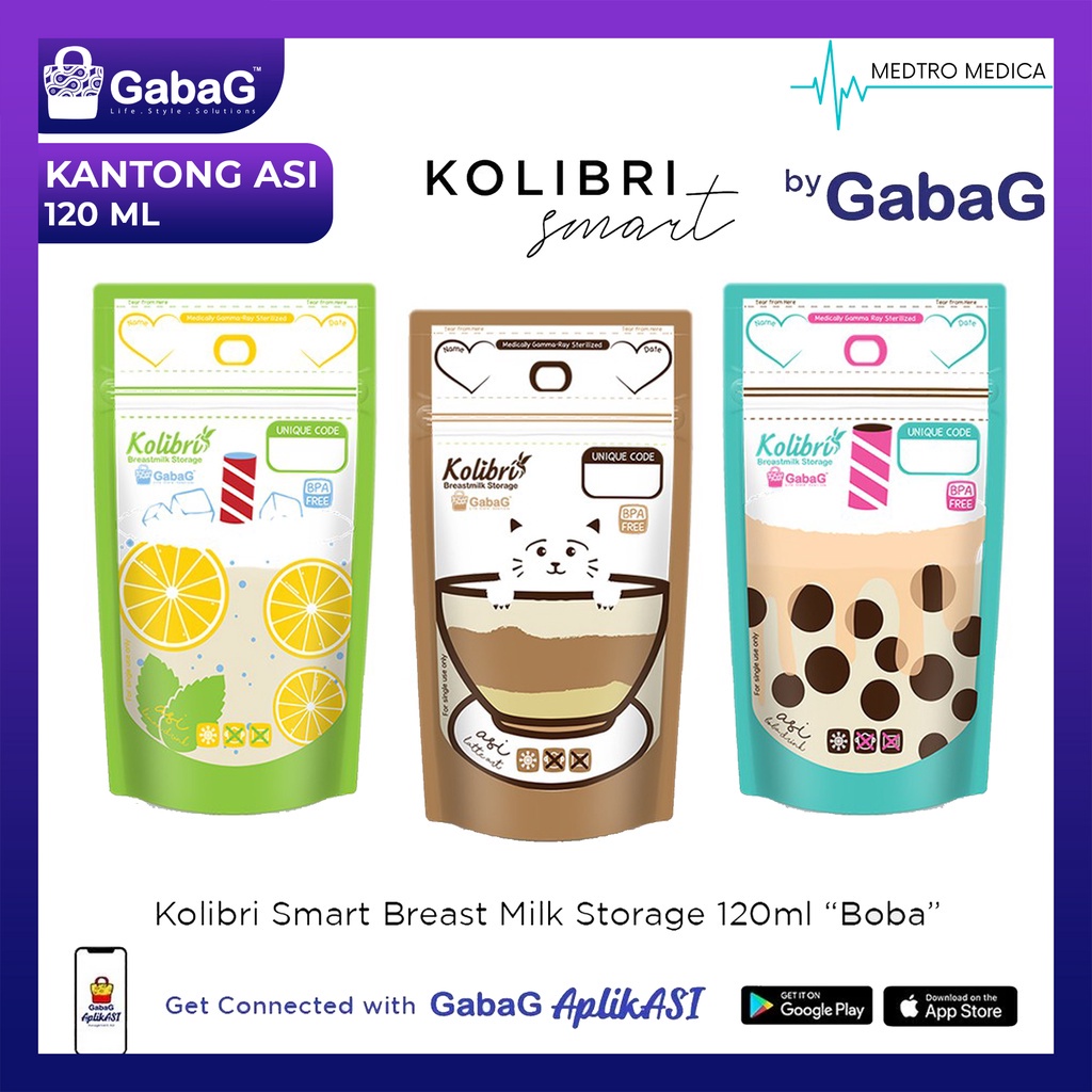 Jual Gabag Kantong Asi Kolibri Smart Boba 120ml Thermal/QR Code ...