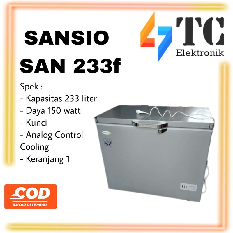 Jual Chest Freezer Sansio SAN 233f - 233 Liter | Shopee Indonesia