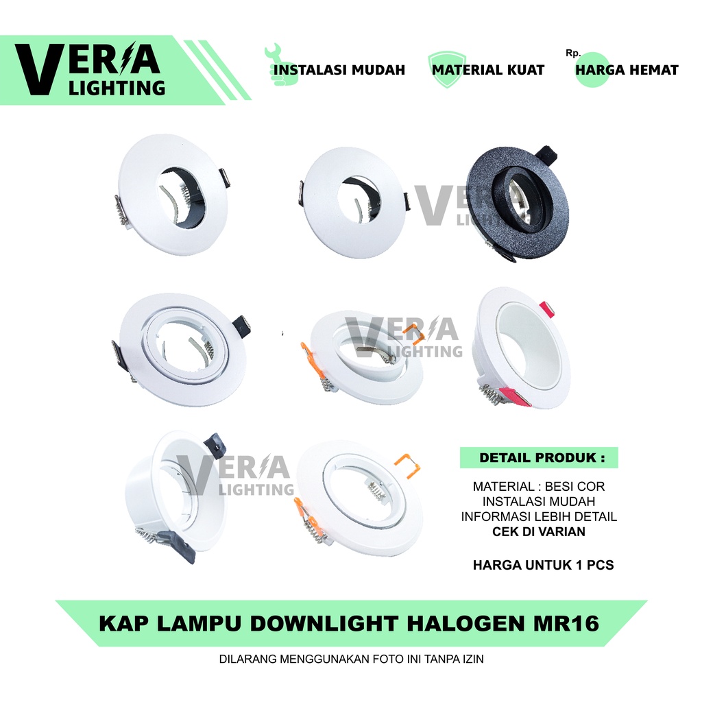Jual Kap Lampu Sorot Spotlight MR16 Downlight Halogen Spot Light | Shopee Indonesia