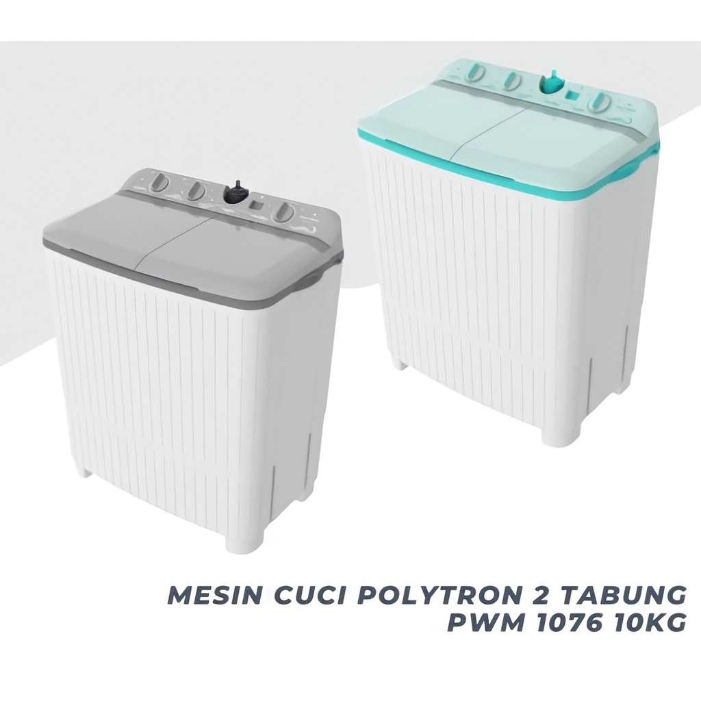 Jual Polytron Mesin Cuci 2 Tabung 10 Kg PWM 1076 Twin Tube PWM1076 ...