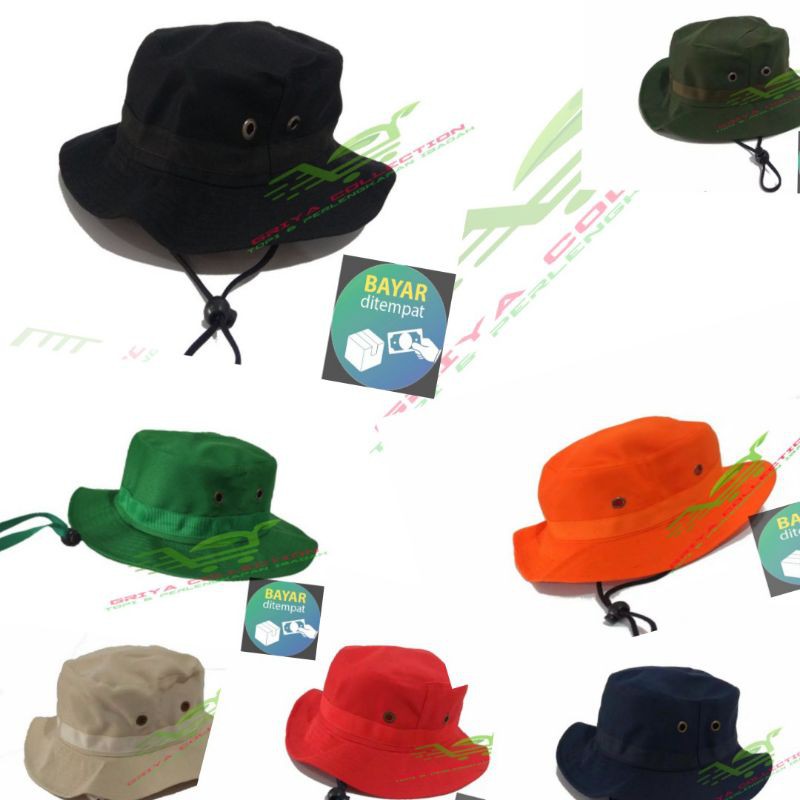 Jual Topi Rimba / Topi Gunung / Topi Outdor / Topi Bucket / Topi Kebun ...
