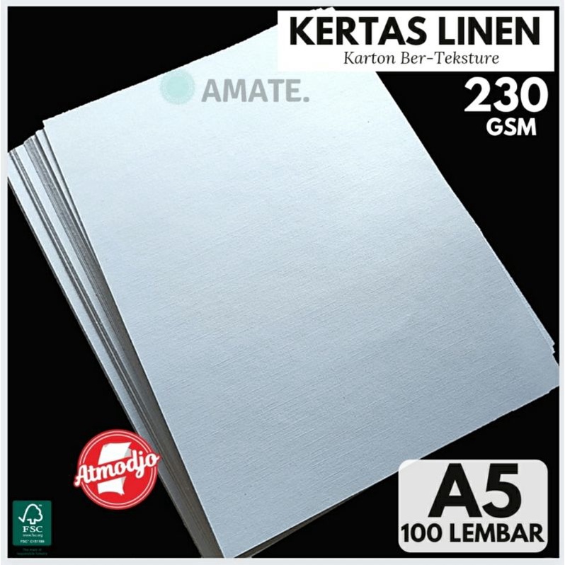Jual KERTAS LINEN JEPANG KARTON A5 isi 100 Lembar | Shopee Indonesia