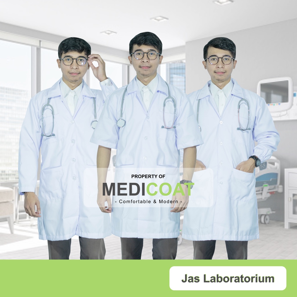 Jual JAS LABORATORIUM BAHAN TEBAL / BAJU DOKTER / Jas Praktek Putih ...