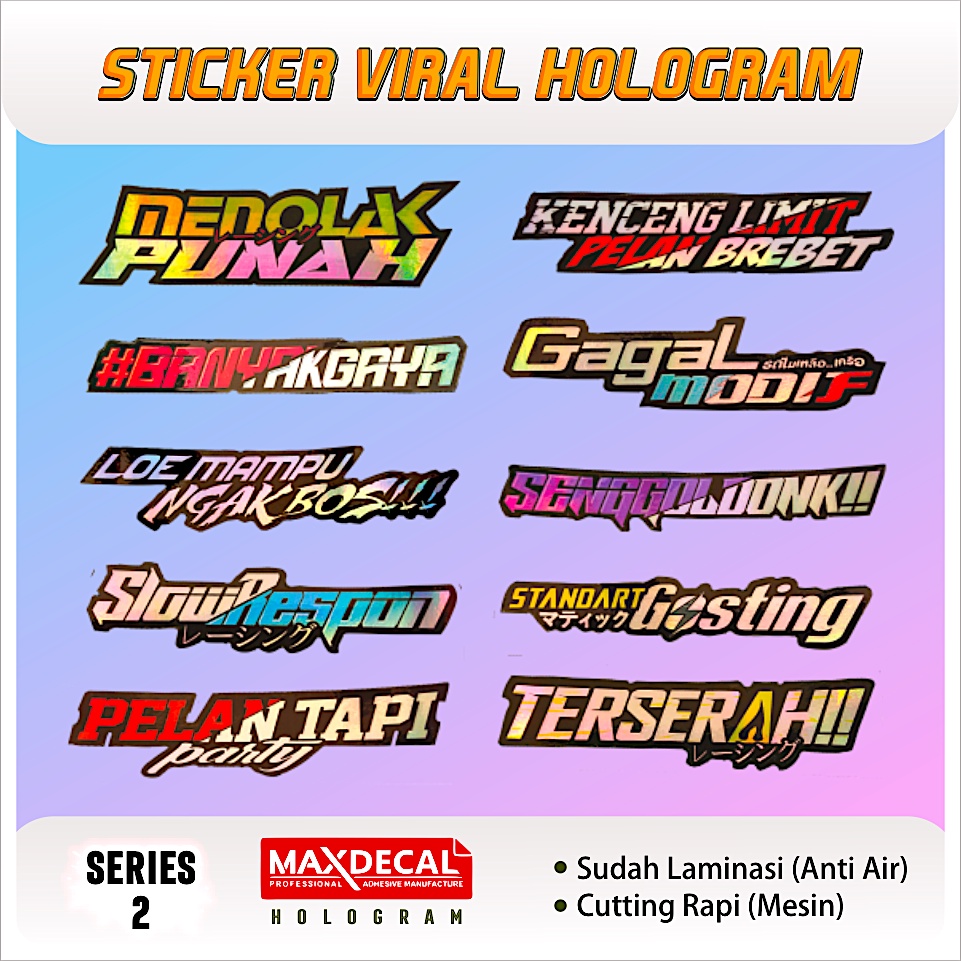 Jual STICKER HOLOGRAM SERIES 2 | STICKER RACING | STICKER PACK ...