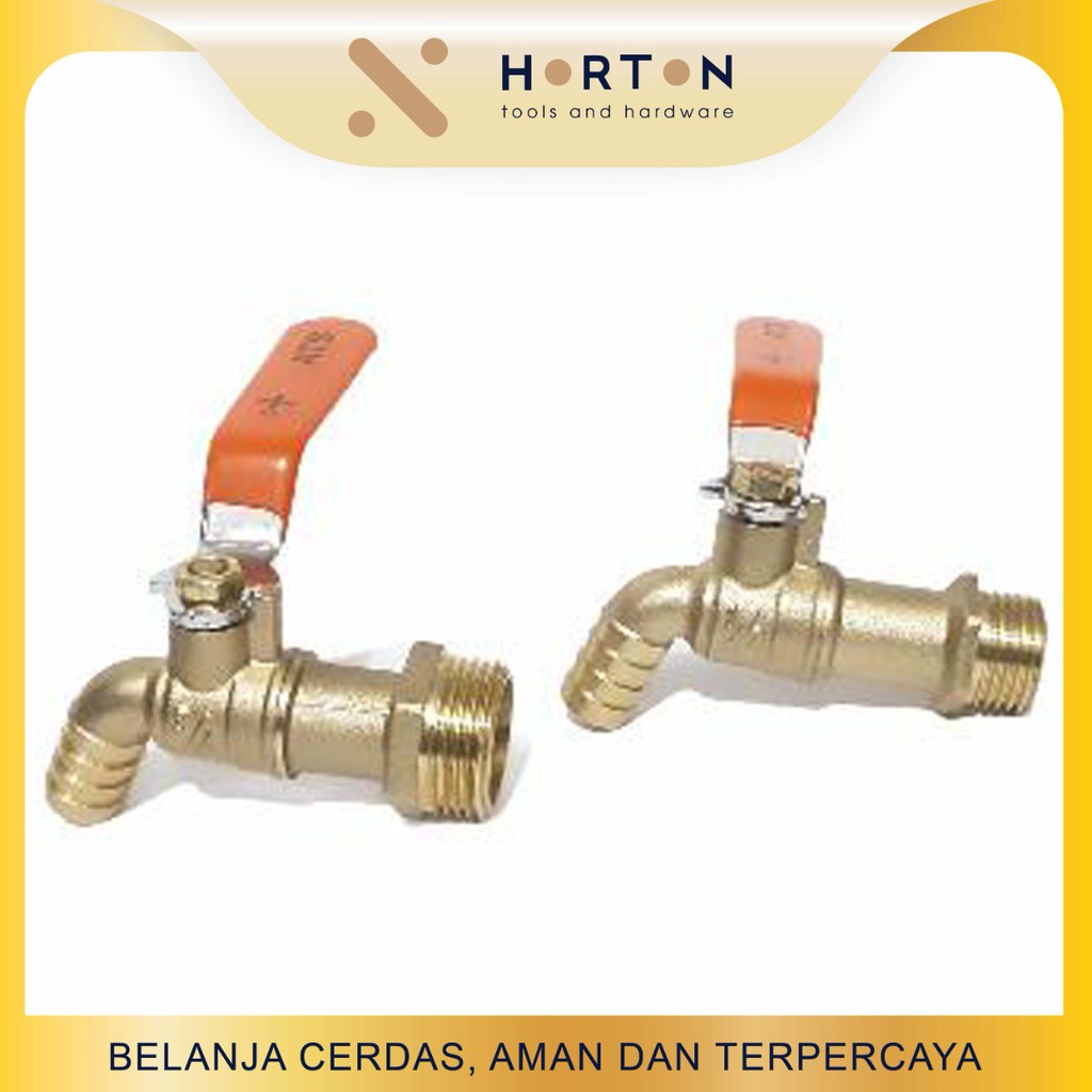 Jual Kran Air Kuningan Gagang Panjang 1/2" & 3/4" / Kran Taman Kuningan ...