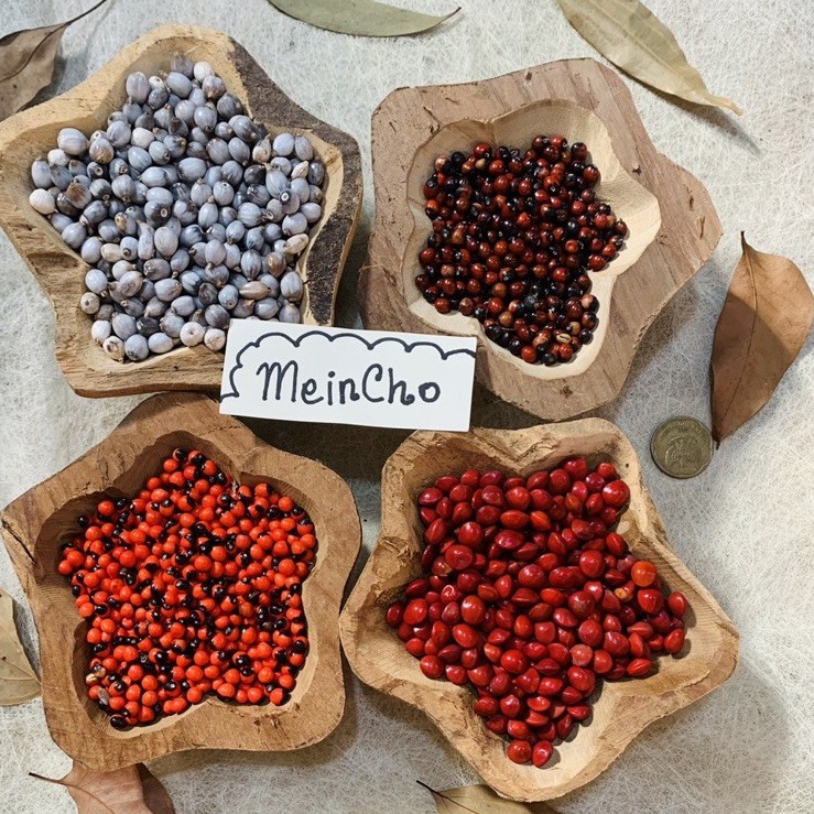 Jual (100gr/350biji) Kerajinan Kolase Biji Saga Merah Hitam Saga Telik Jali Barley Jelali ...